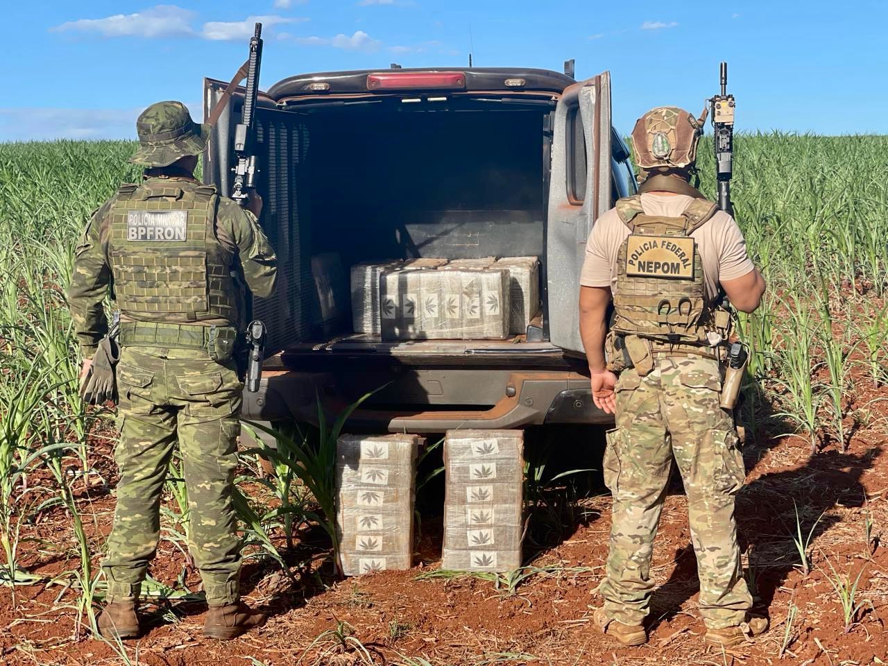 BPFron e NEPOM/PF apreendem grande quantidade de entorpecente escondida ...